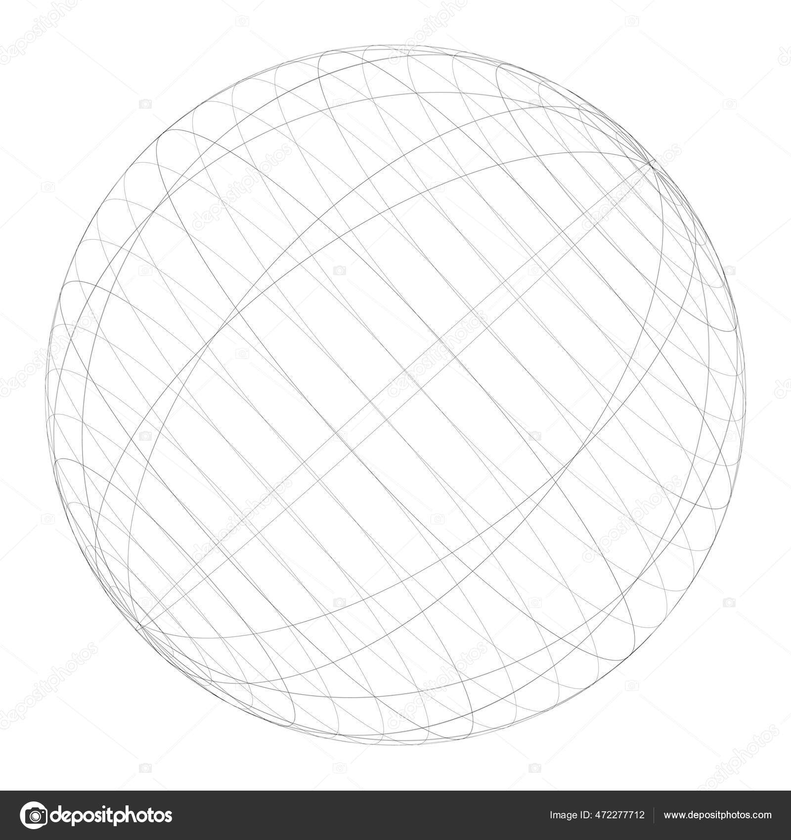 Sphere Orb Ball Wireframe Grid Mesh Surface Stock Vector by ©vectorguy ...