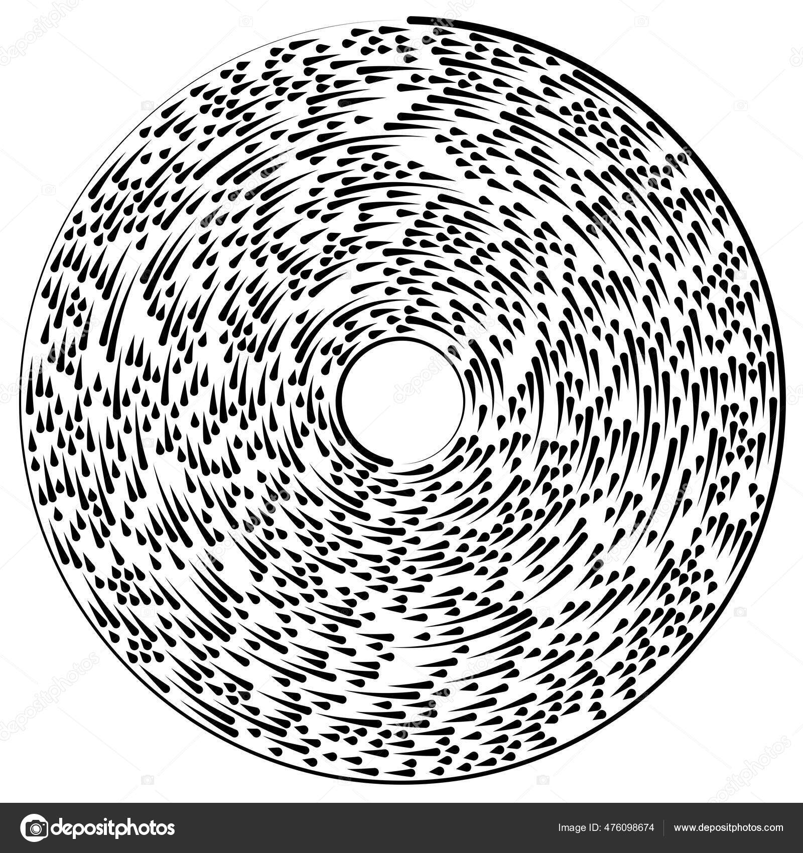 Gyrate Rotating Segmented Lines Circular Element Stock Illustration by ...