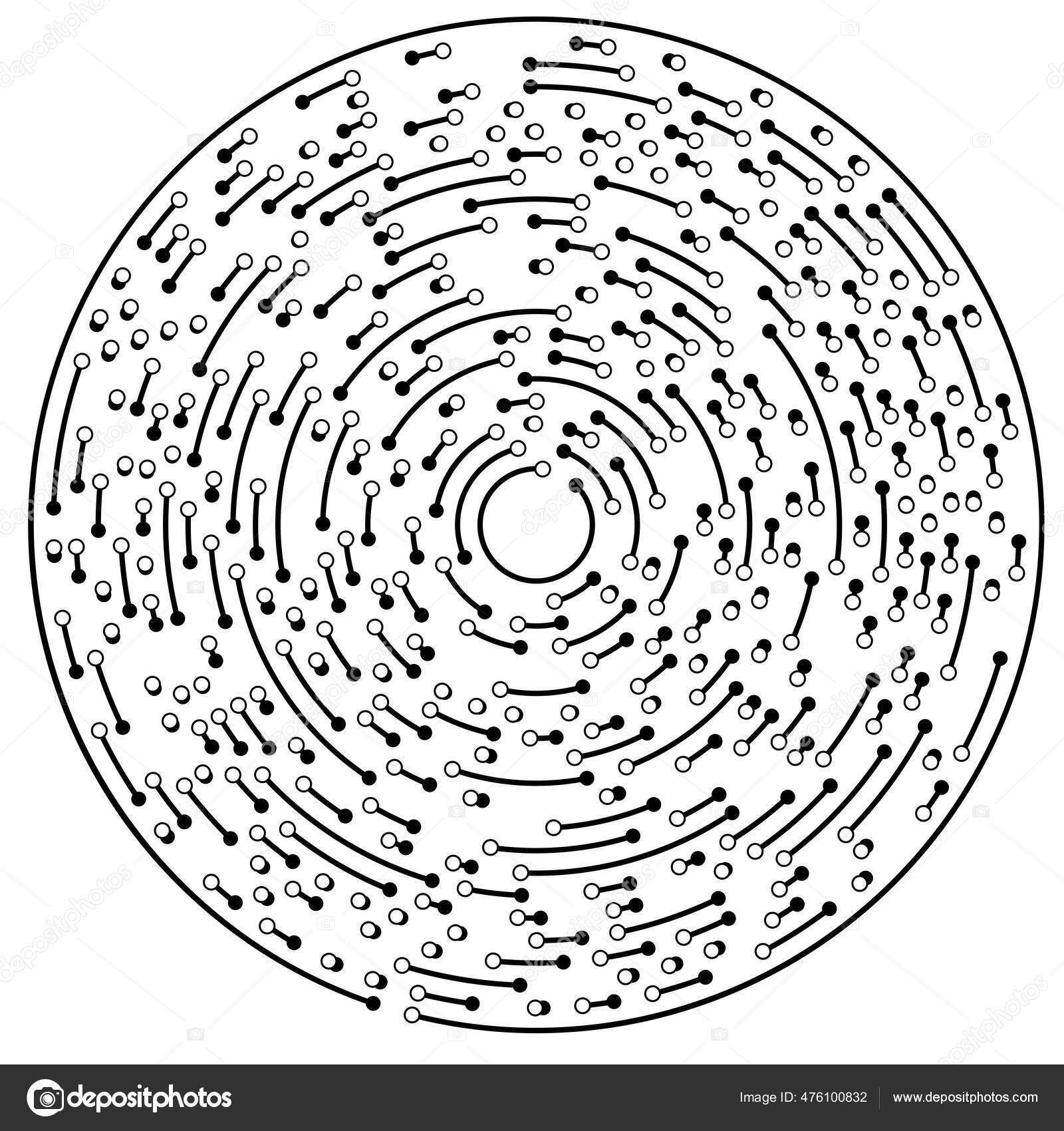 Circular Radial Lines Nodes Points Stock Illustration by ©vectorguy ...