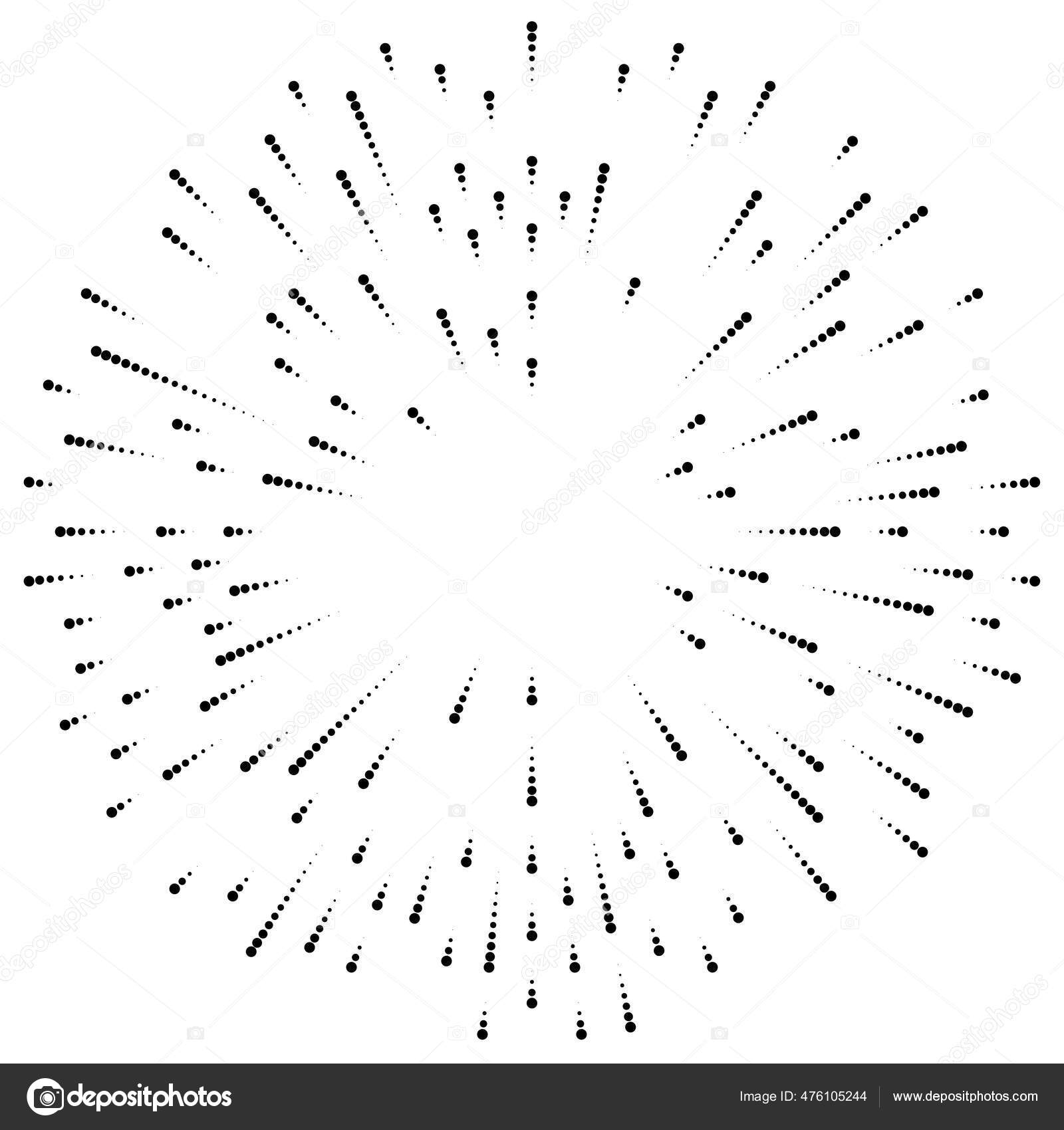 Radial Lines Radiance Burst Starburst Sunburst Effect Design Element ...