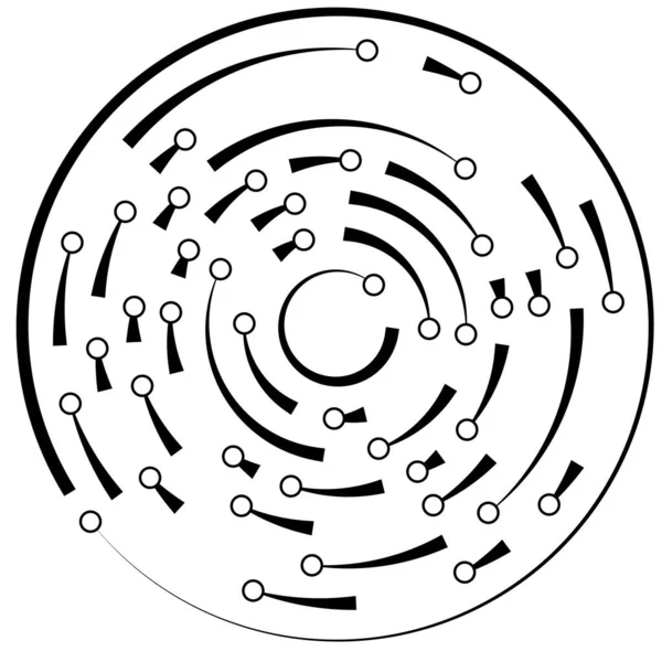 Circular Radial Lines Nodes Points Stock Vector by ©vectorguy 476100798