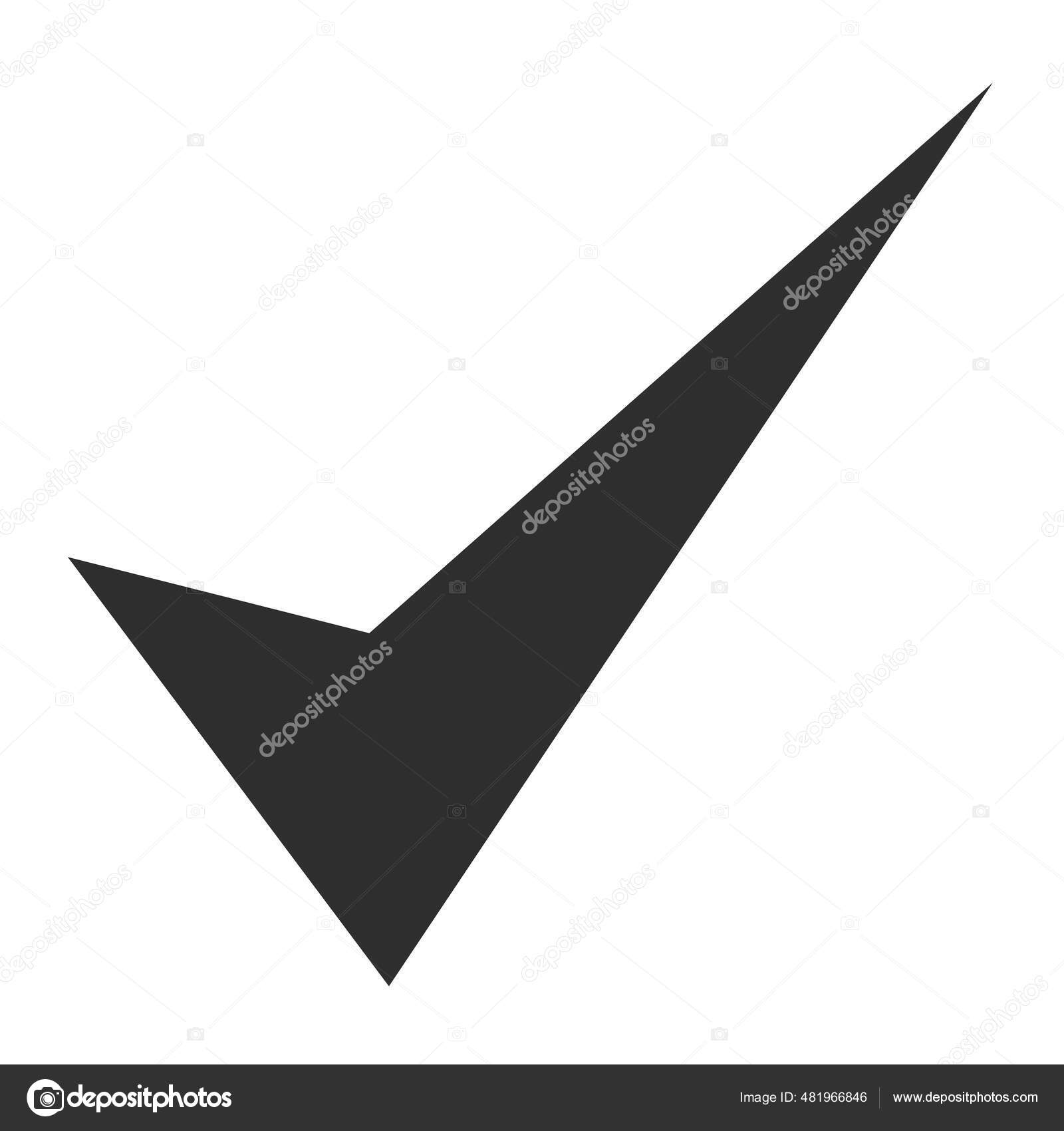 Checkmark Tick Symbol Icon Approve Admission Allow Icon Stock Vector ...