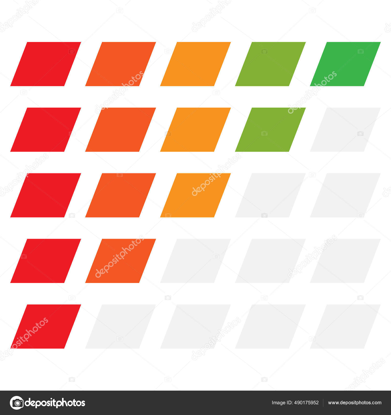 Step Simple Progress Level Indicator Color Code Progression Steps ...