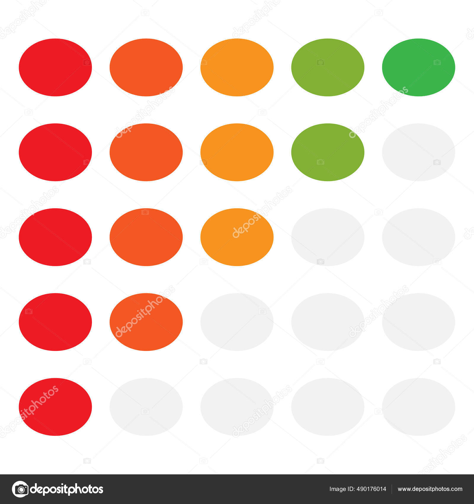 Step Simple Progress Level Indicator Color Code Progression Steps ...