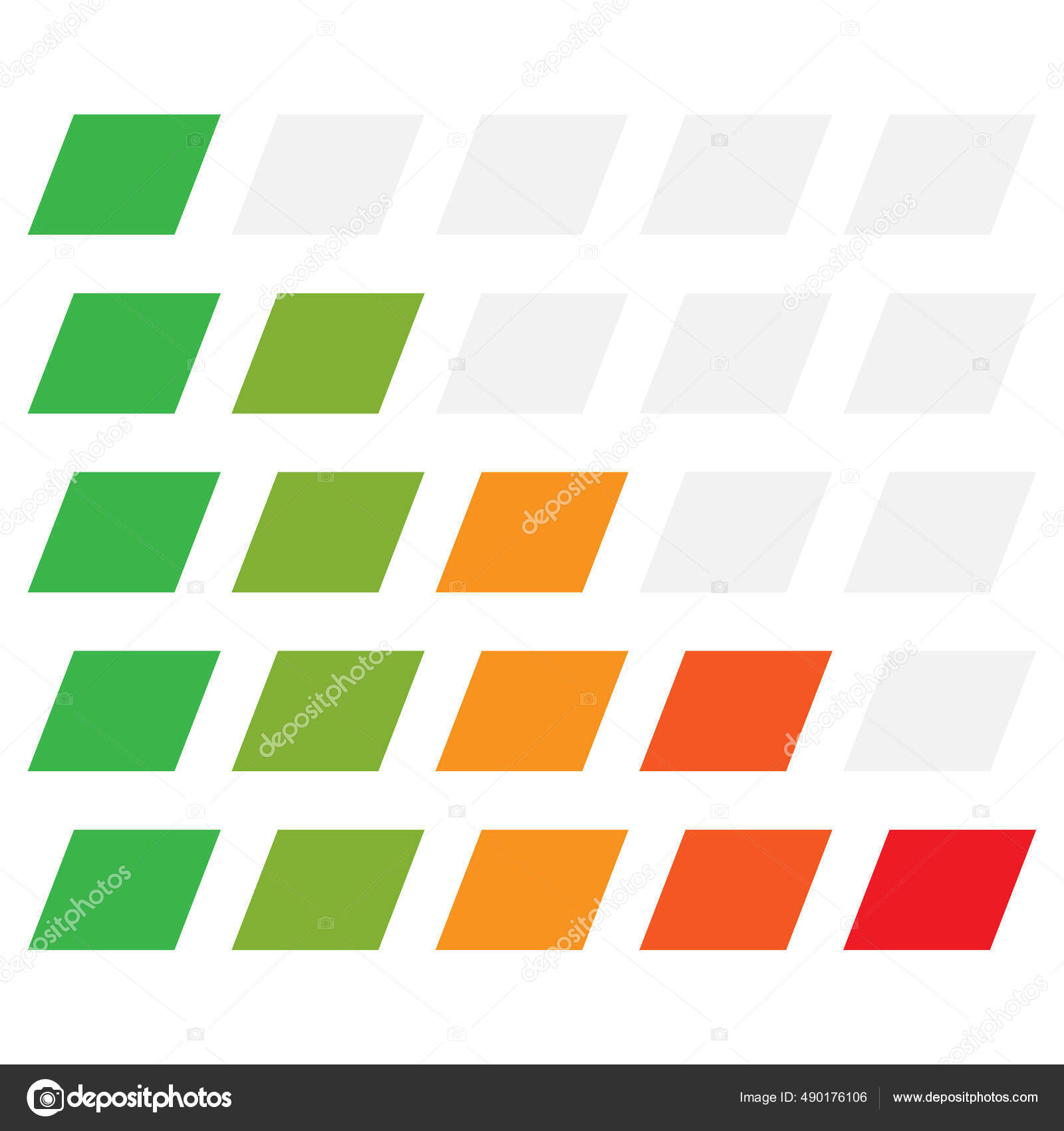 Step Simple Progress Level Indicator Color Code Progression Steps ...