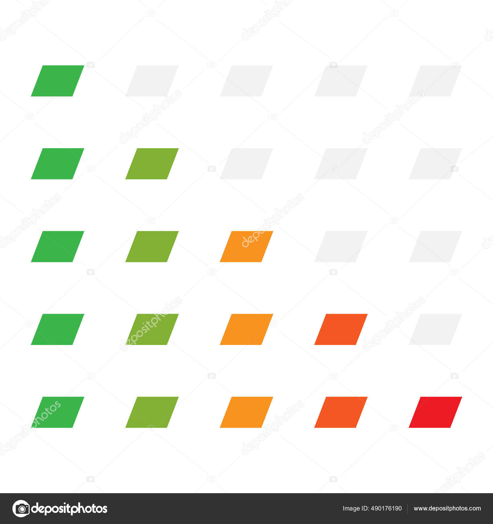 Step Simple Progress Level Indicator Color Code Progression Steps ...