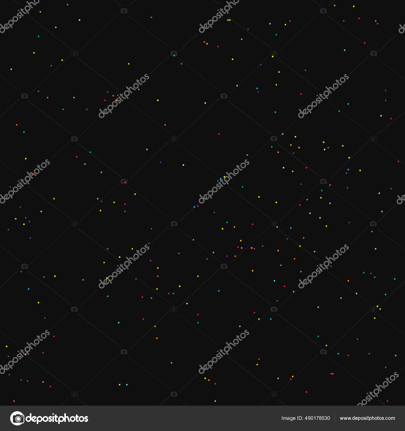 Random Dots Circles Pattern Scattered Particles Stock Vector ...