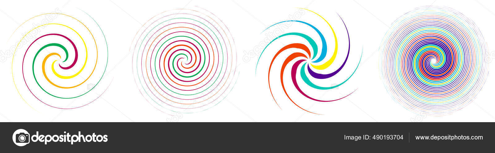 Spiral Swirl Twirl Volute Helix Eddy Vortex Shape Radial Lines Stock ...