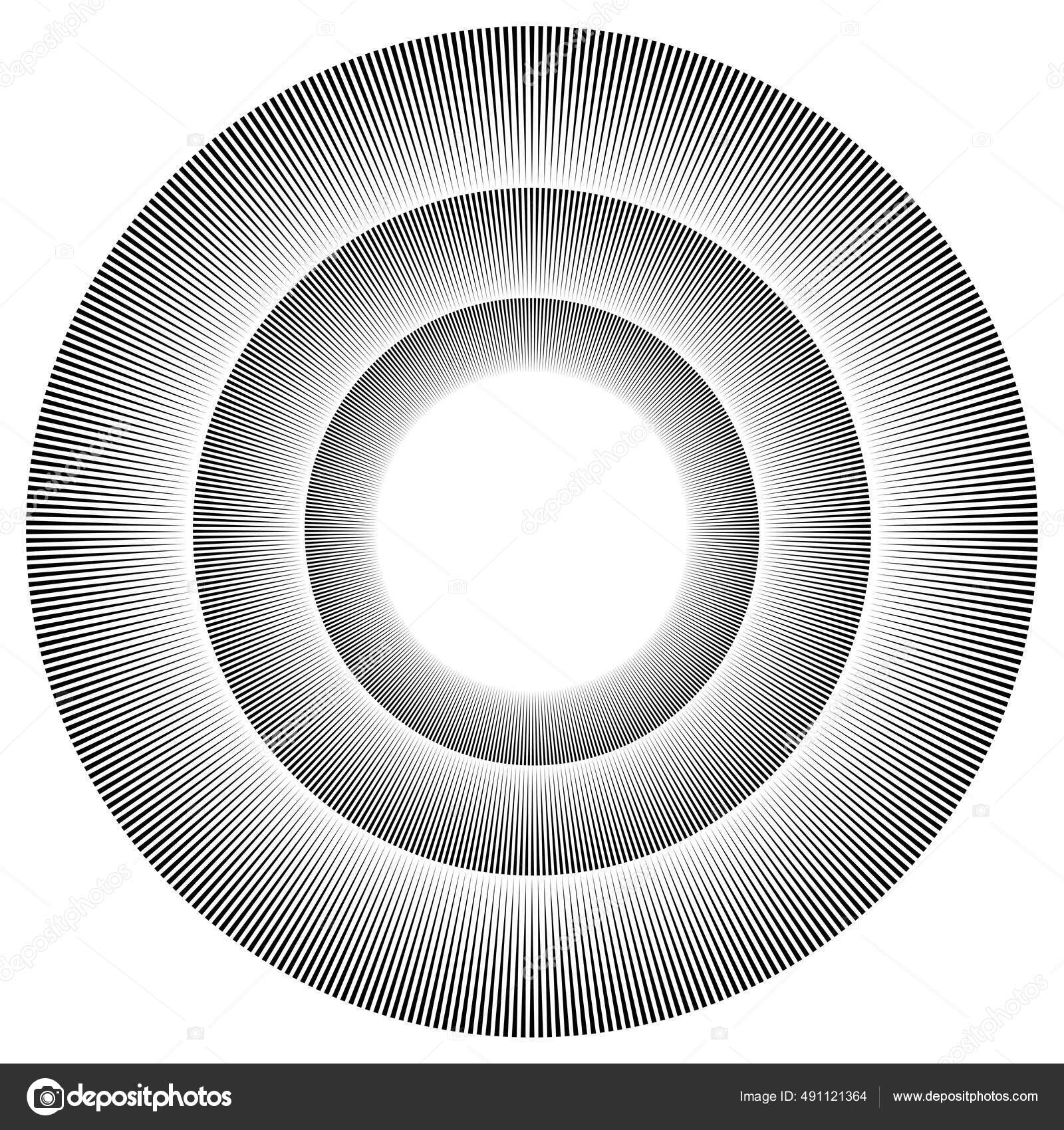 Radial Concentric Circular Triangles Shape Design Element Icon Stock ...