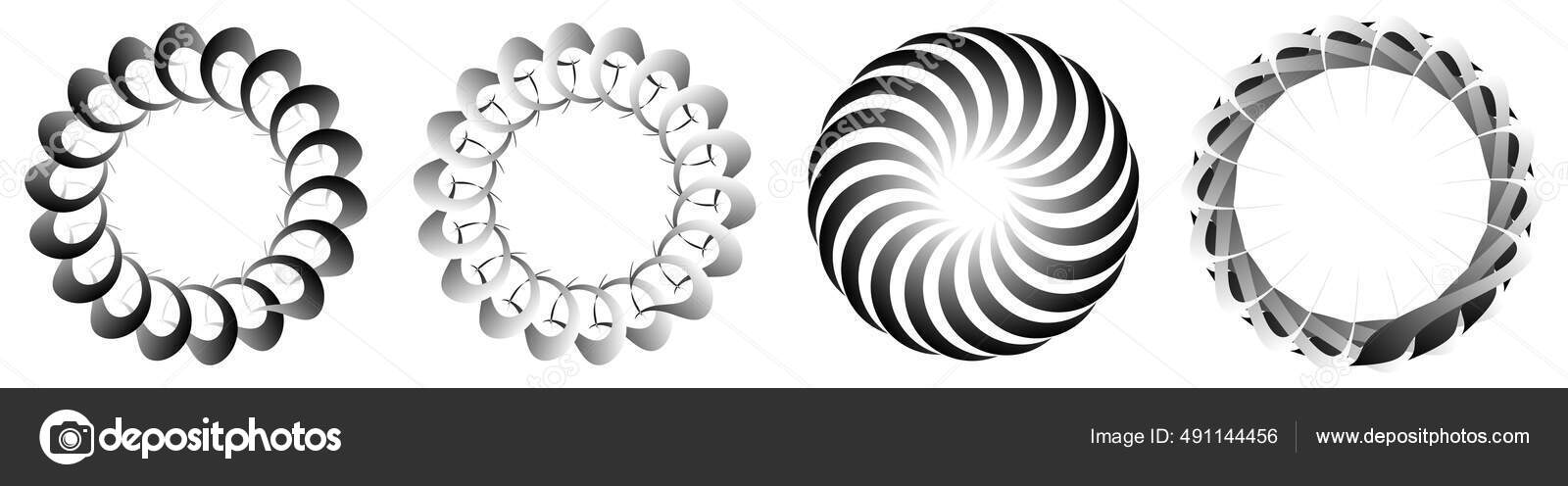 Volute Helix Vortex Shape Swirl Twirl Whirl Rotation Design Element ...