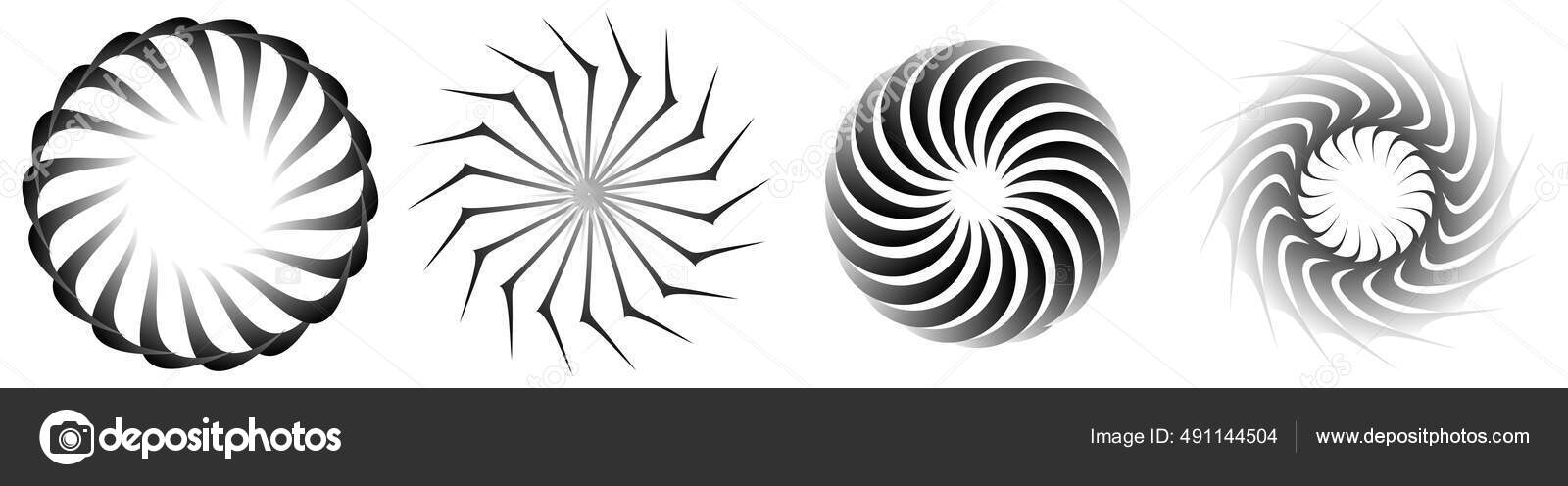 Volute Helix Vortex Shape Swirl Twirl Whirl Rotation Design Element ...