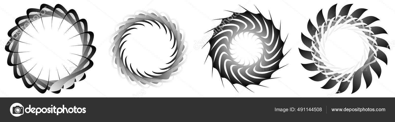 Volute Helix Vortex Shape Swirl Twirl Whirl Rotation Design Element ...