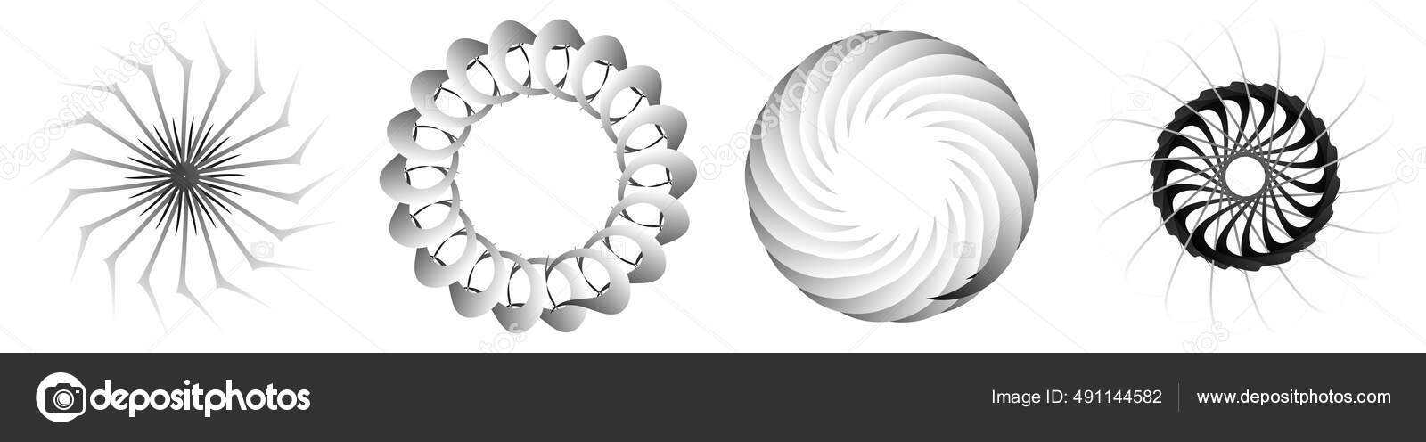 Volute Helix Vortex Shape Swirl Twirl Whirl Rotation Design Element ...