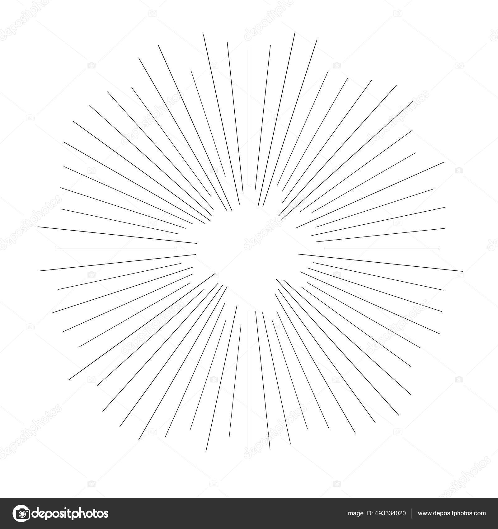 Líneas Rayos Radiales Radiales Explosión Estelar Explosión Solar ...