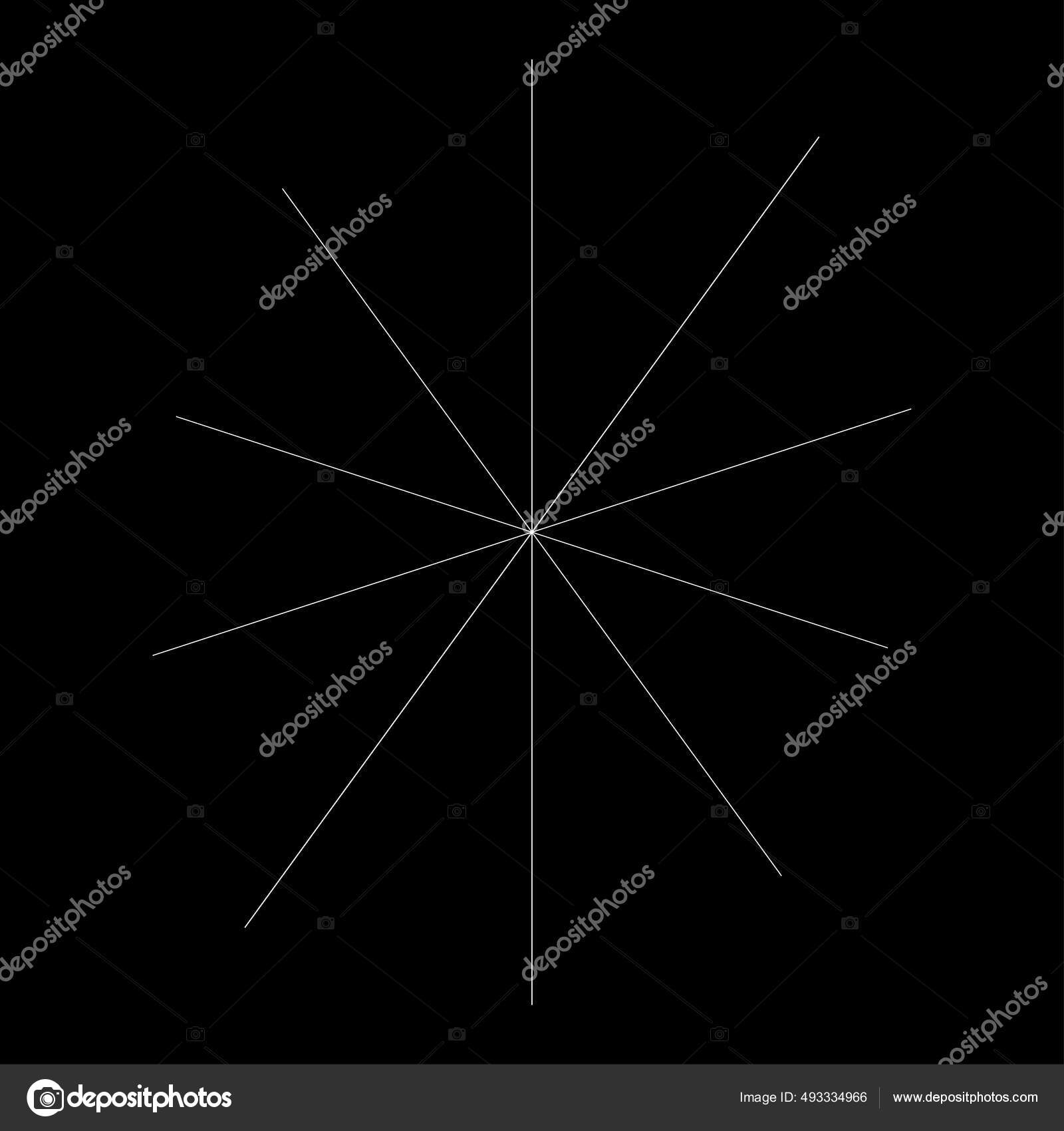 Radial Radiating Beam Ray Lines Starburst Sunburst Lineal Element Icon ...
