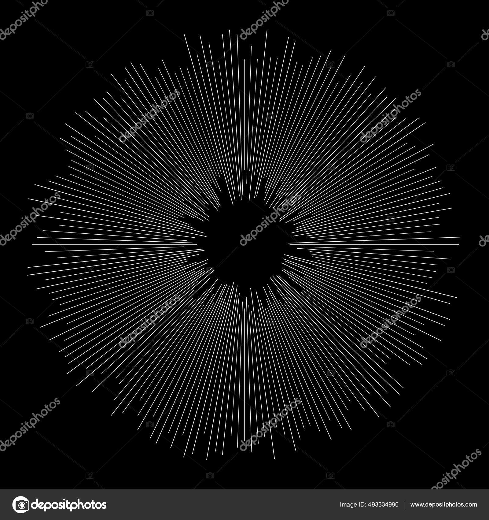 Radial Radiating Beam Ray Lines Starburst Sunburst Lineal Element Icon ...