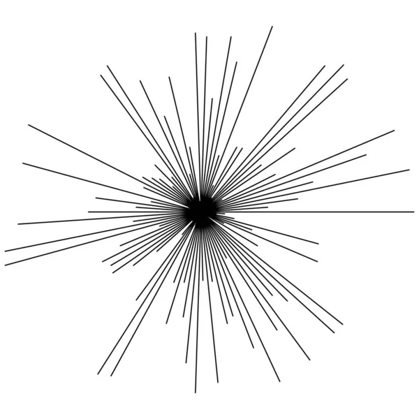 Radial Radiating Beam Ray Lines Starburst Sunburst Lineal Element Icon ...