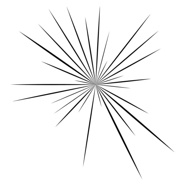Radial Radiating Beam Ray Lines Starburst Sunburst Lineal Element Icon ...