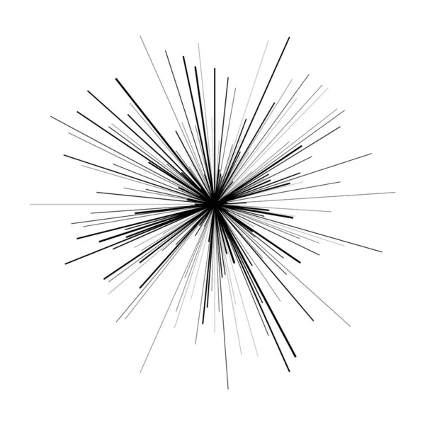 Radial Radiating Beam Ray Lines Starburst Sunburst Lineal Element Icon ...