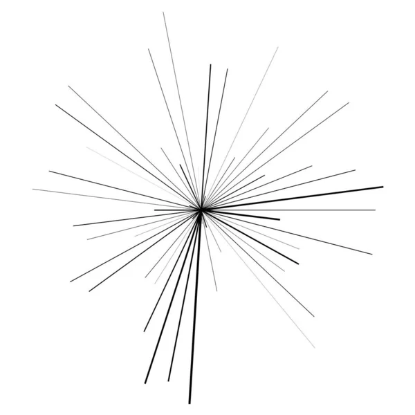 Radial Radiating Beam Ray Lines Starburst Sunburst Lineal Element Icon ...