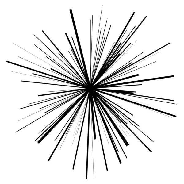 Radial Radiating Beam Ray Lines Starburst Sunburst Lineal Element Icon ...