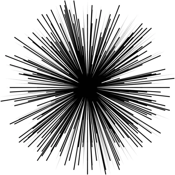 Radial Radiating Beam Ray Lines Starburst Sunburst Lineal Element Icon ...