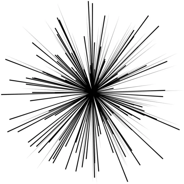 Radial Radiating Beam Ray Lines Starburst Sunburst Lineal Element Icon ...