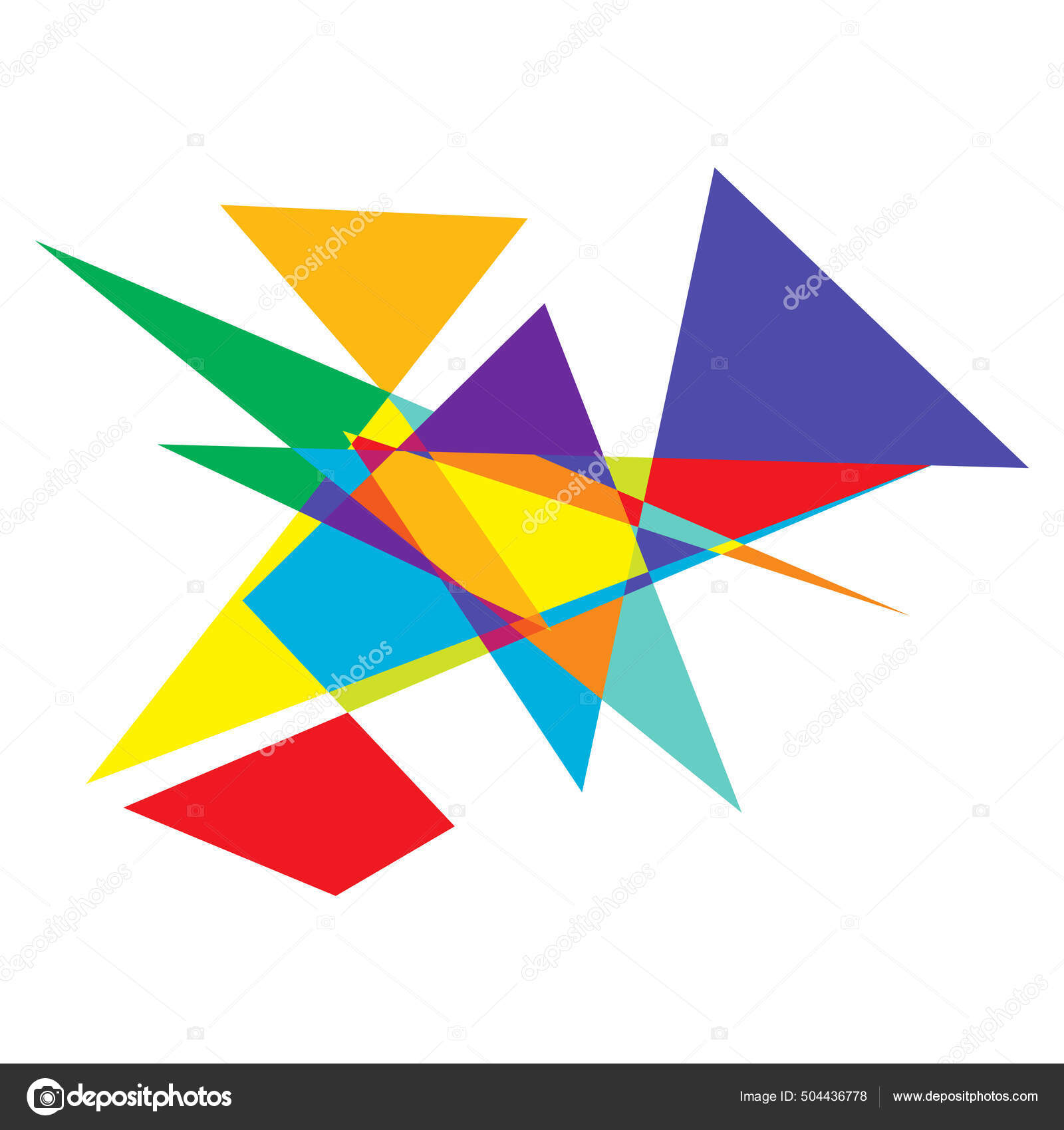 Edgy Ruptured Shatter Splinter Shape Design Element Random Geometric ...