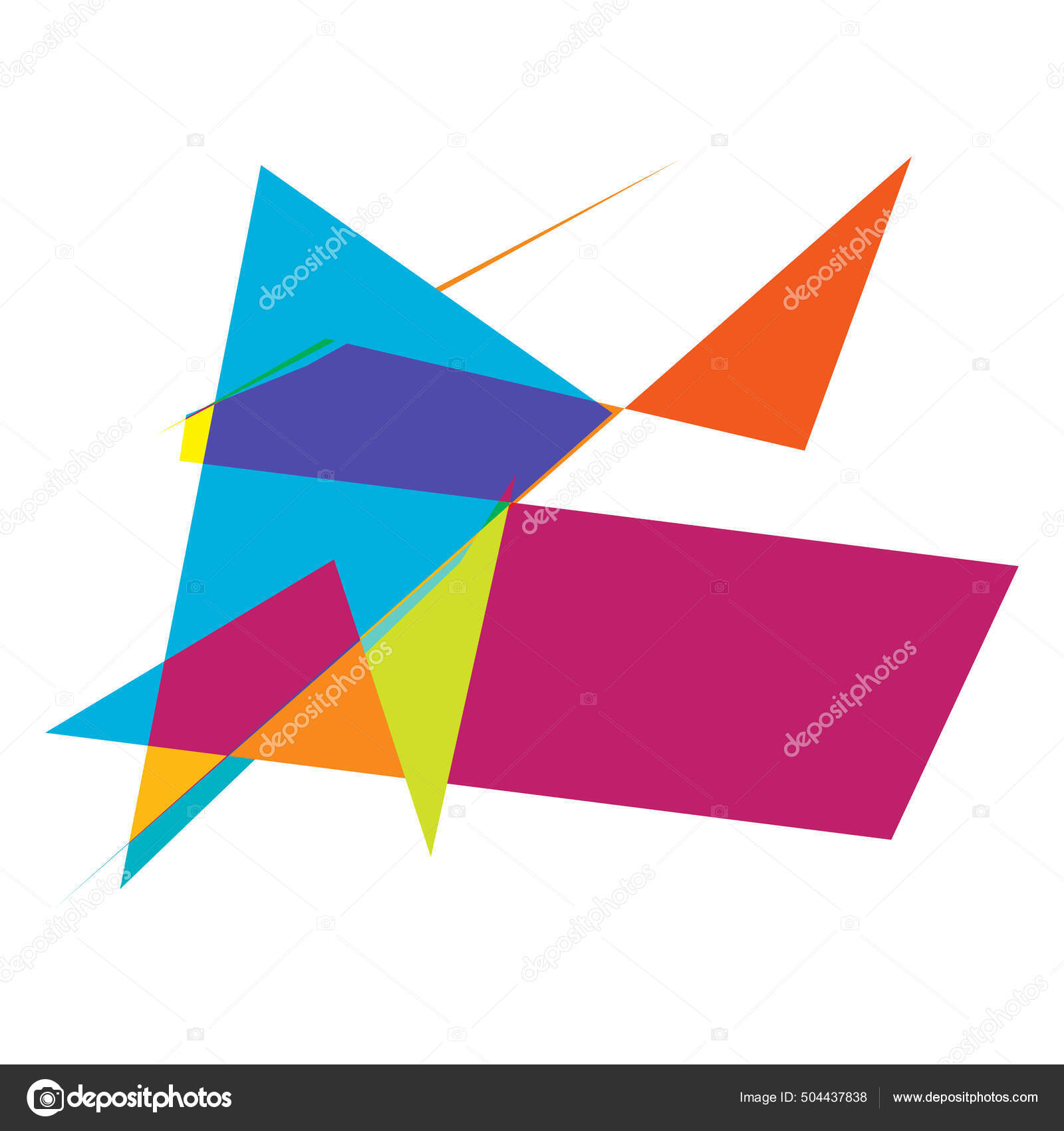 Edgy Ruptured Shatter Splinter Shape Design Element Random Geometric ...