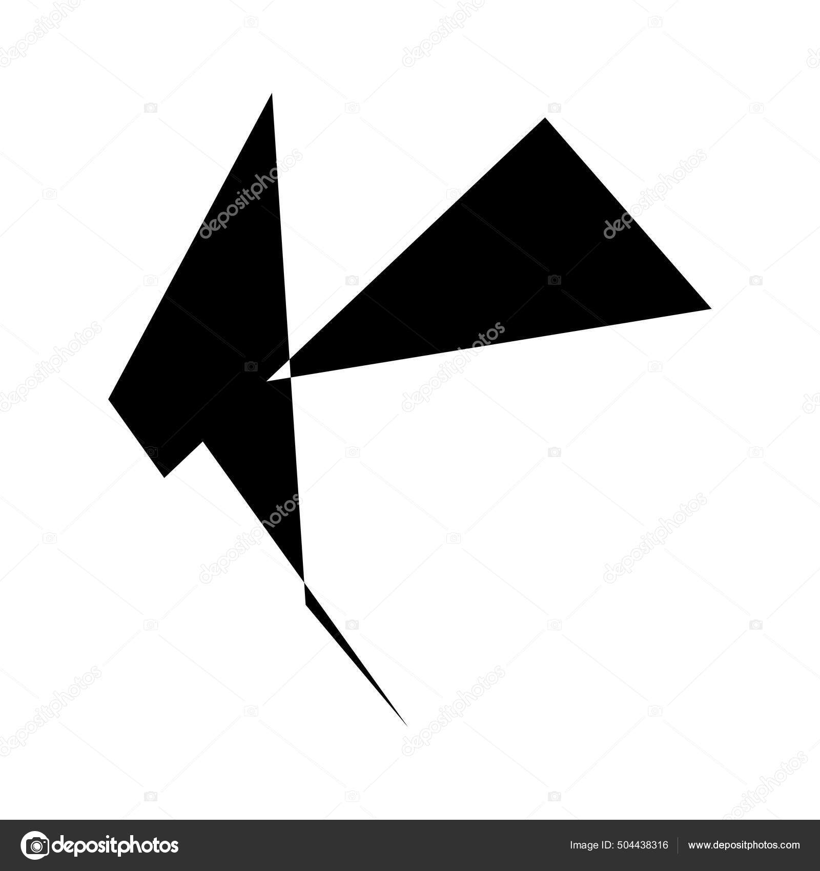 Edgy Ruptured Shatter Splinter Shape Design Element Random Geometric ...