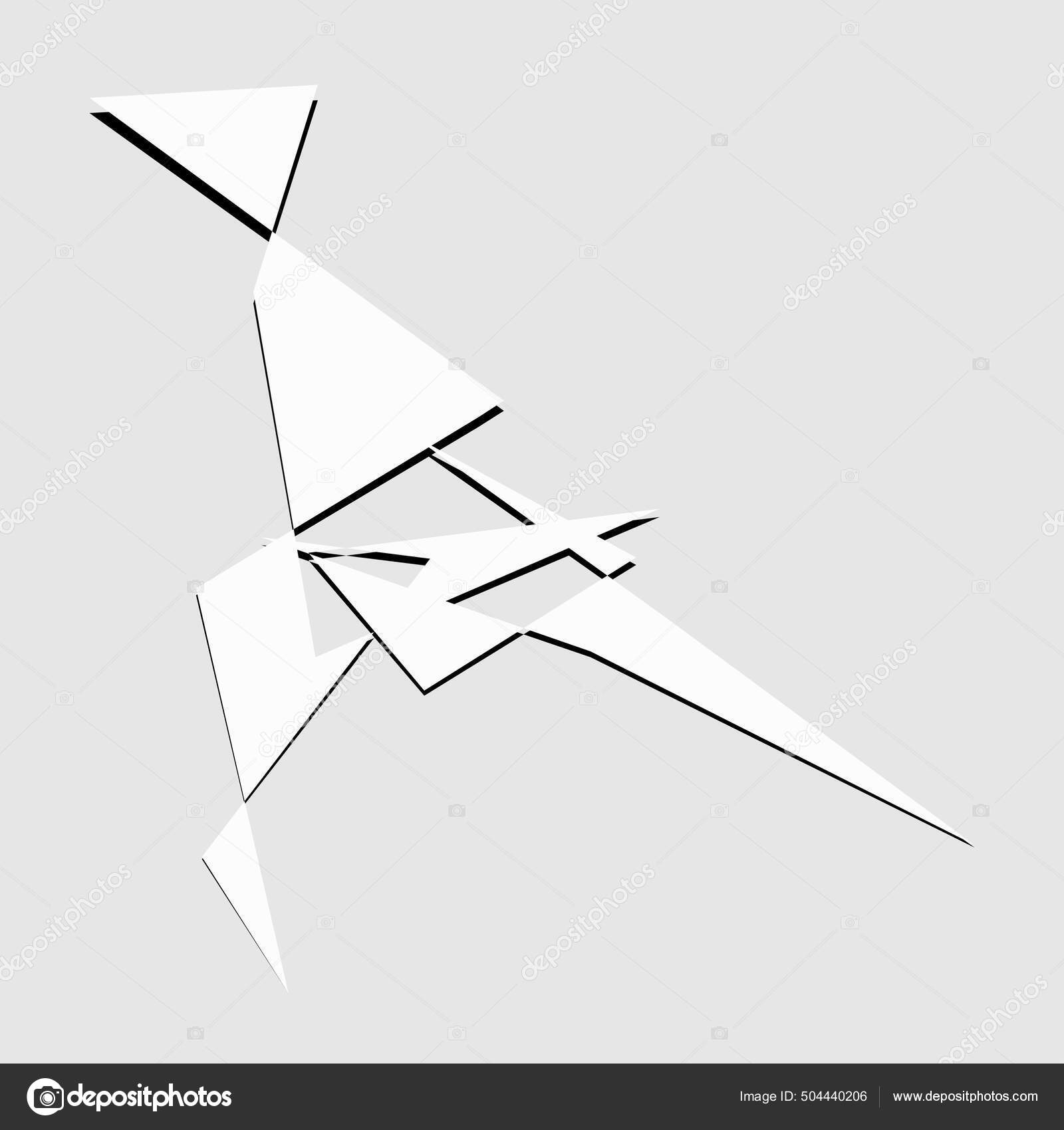 Edgy Ruptured Shatter Splinter Shape Design Element Random Geometric ...