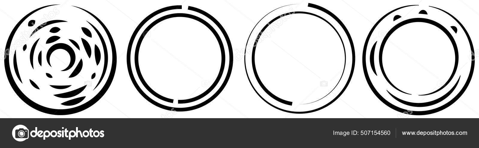 Circular Concentric Segmented Circles Rings Abstract Geometric Circle ...
