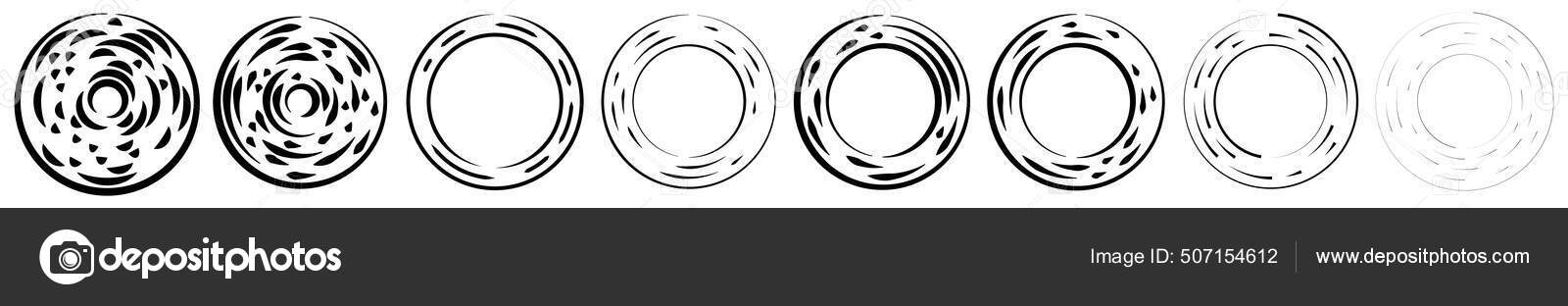 Circular Concentric Segmented Circles Rings Abstract Geometric Circle ...