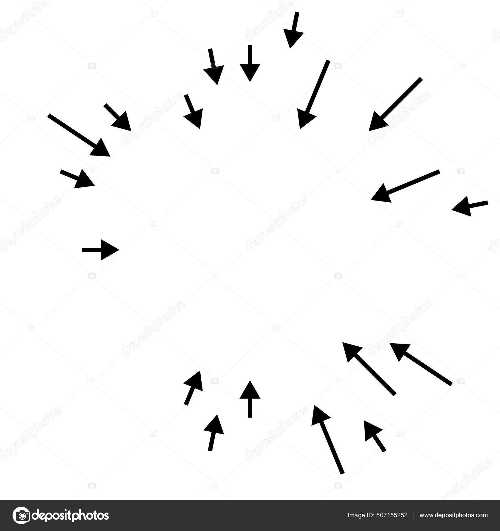 Arrows Pointing Inward Logo