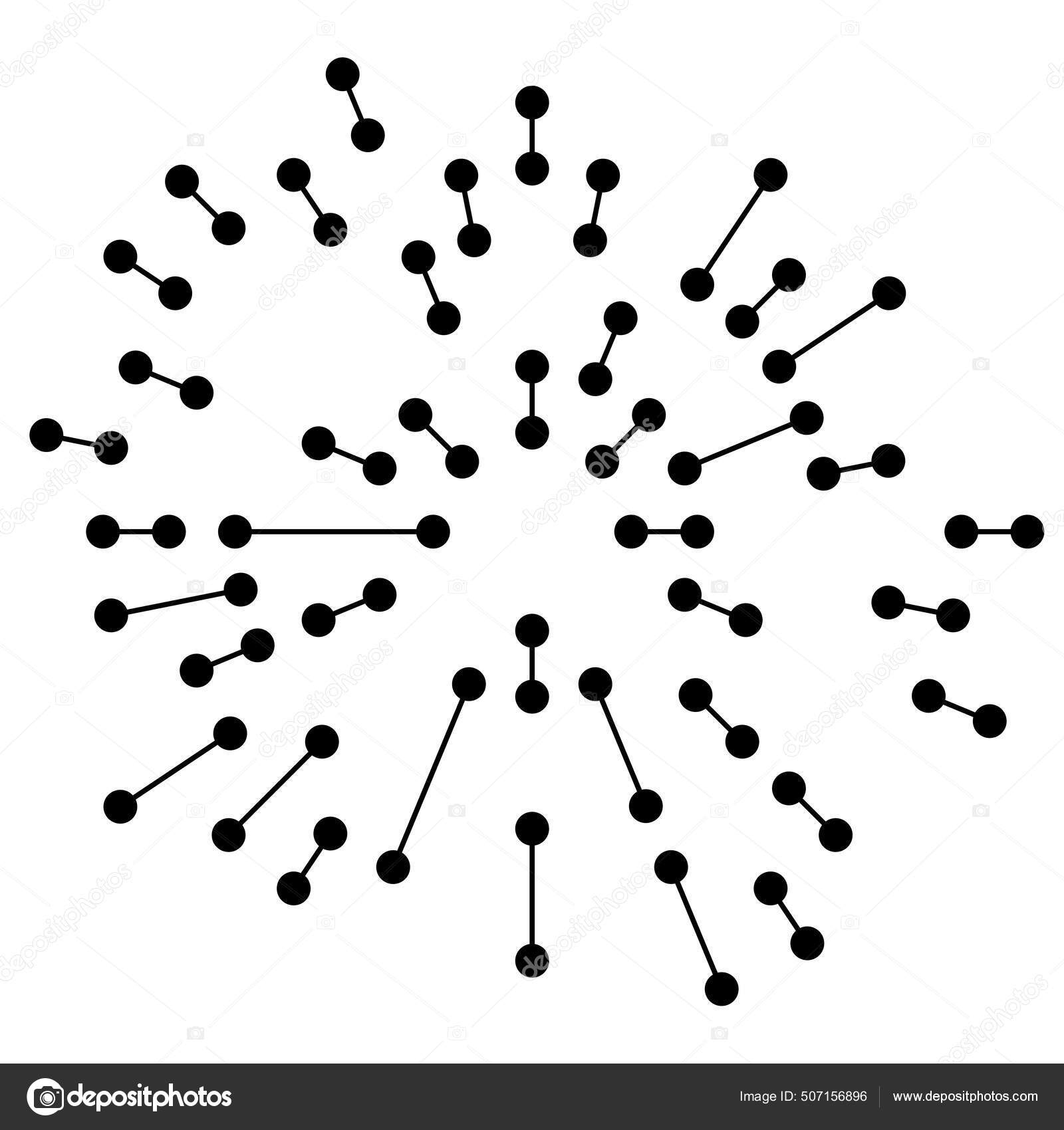 Radial Radiating Lines Nodes Nodal Points Stock Vector Image by ...