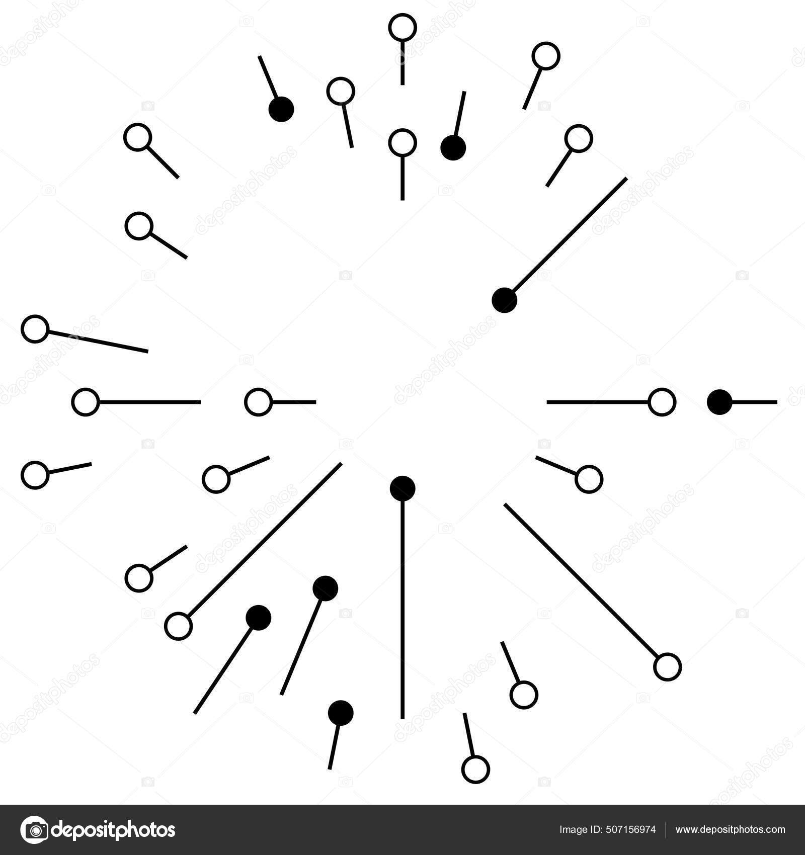 Radial Radiating Lines Nodes Nodal Points Stock Vector by ©vectorguy ...
