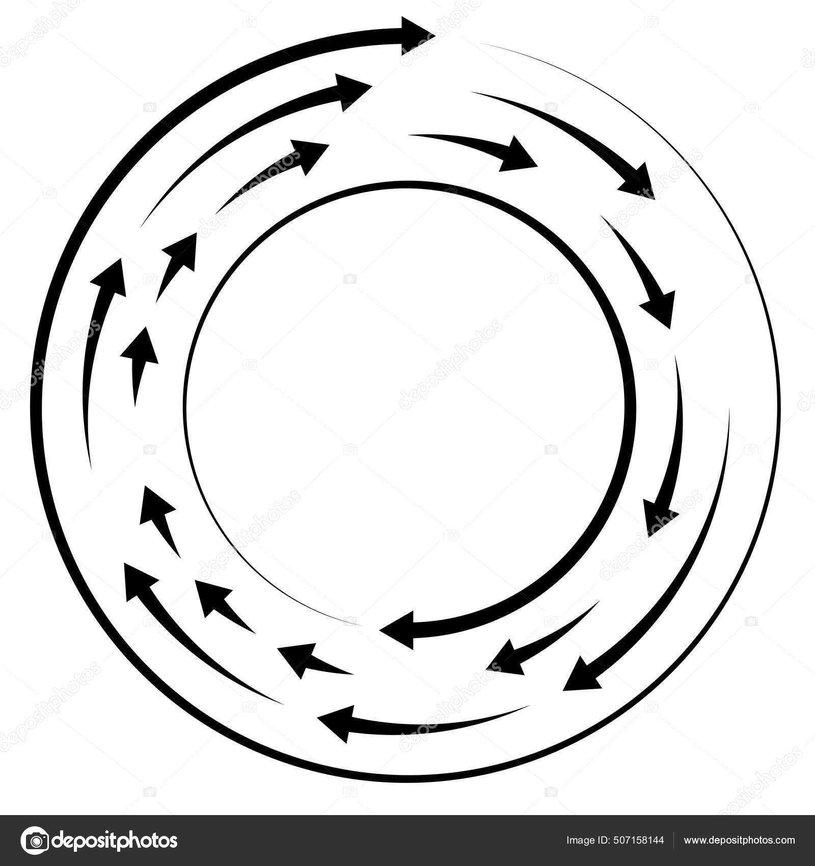 Círculos Circulares Coloridos Concéntricos Segmentados Con Flechas ...