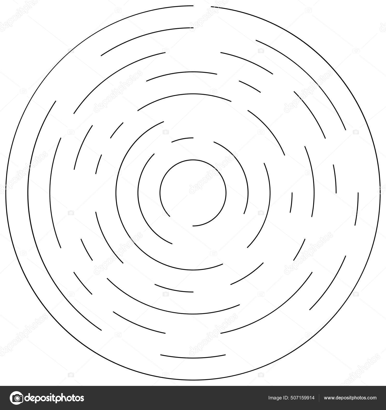 Circular Concentric Segmented Circles Rings Abstract Geometric Circle ...