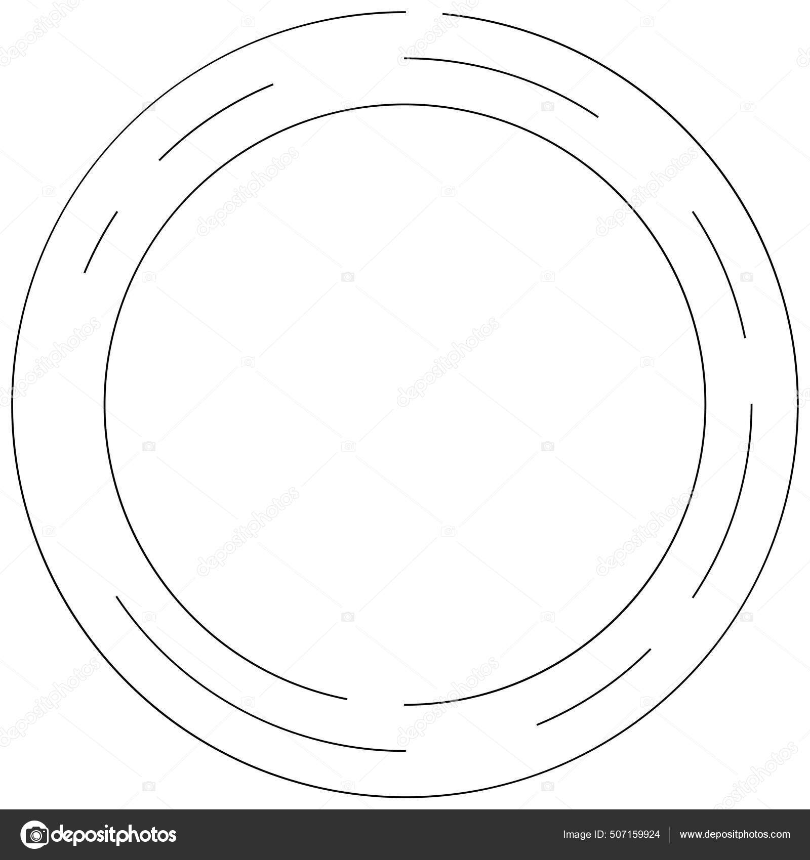 Circular Concentric Segmented Circles Rings Abstract Geometric Circle ...