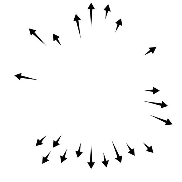 Arrows Pointing Outwards Radial Radiating Arrows Stock Vector by ...
