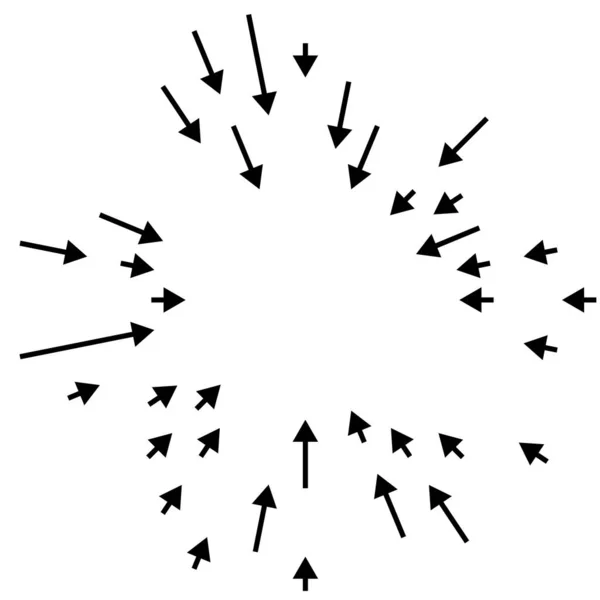 Arrows Pointing Outwards Radial Radiating Arrows Stock Vector by ...