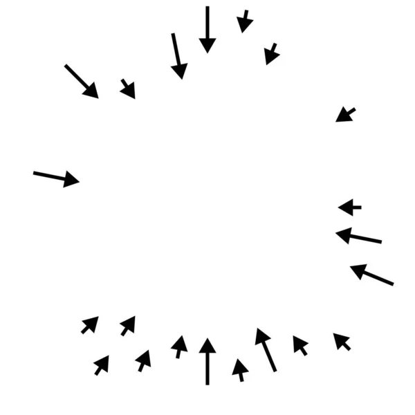 Arrows Pointing Outwards Radial Radiating Arrows Stock Vector by ...
