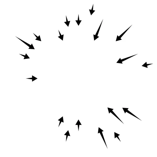 Arrows Pointing Outwards Radial Radiating Arrows Stock Vector by ...