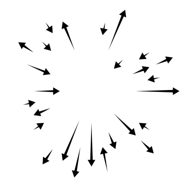 Arrows Pointing Outwards Radial Radiating Arrows Stock Vector by ...