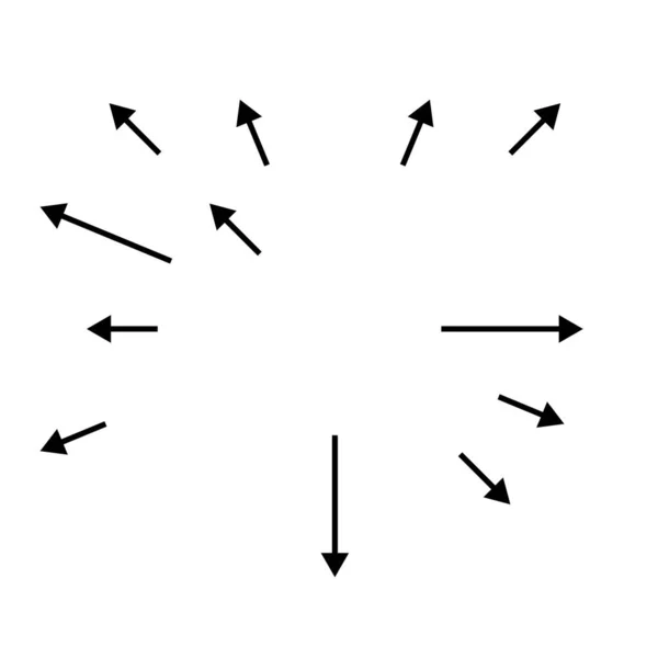 Arrows Pointing Outwards Radial Radiating Arrows Stock Vector by ...