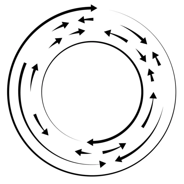 Colorful Circular Concentric Segmented Circles Arrows Radial Radiating ...