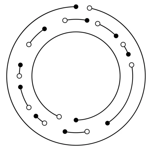 Circular Concentric Lines Segmented Circles Nodes Nodal Points Stock ...