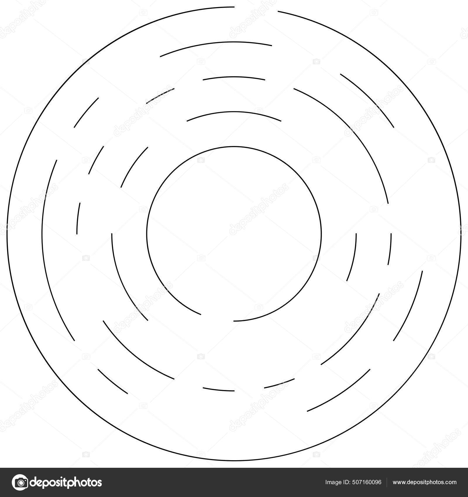 Circular Concentric Segmented Circles Rings Abstract Geometric Circle ...