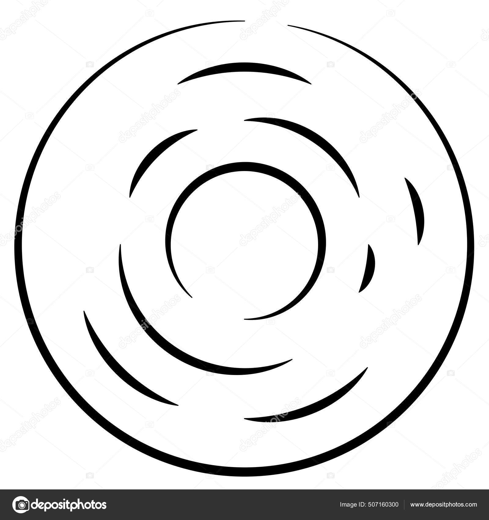 Circular Concentric Segmented Circles Rings Abstract Geometric Circle ...