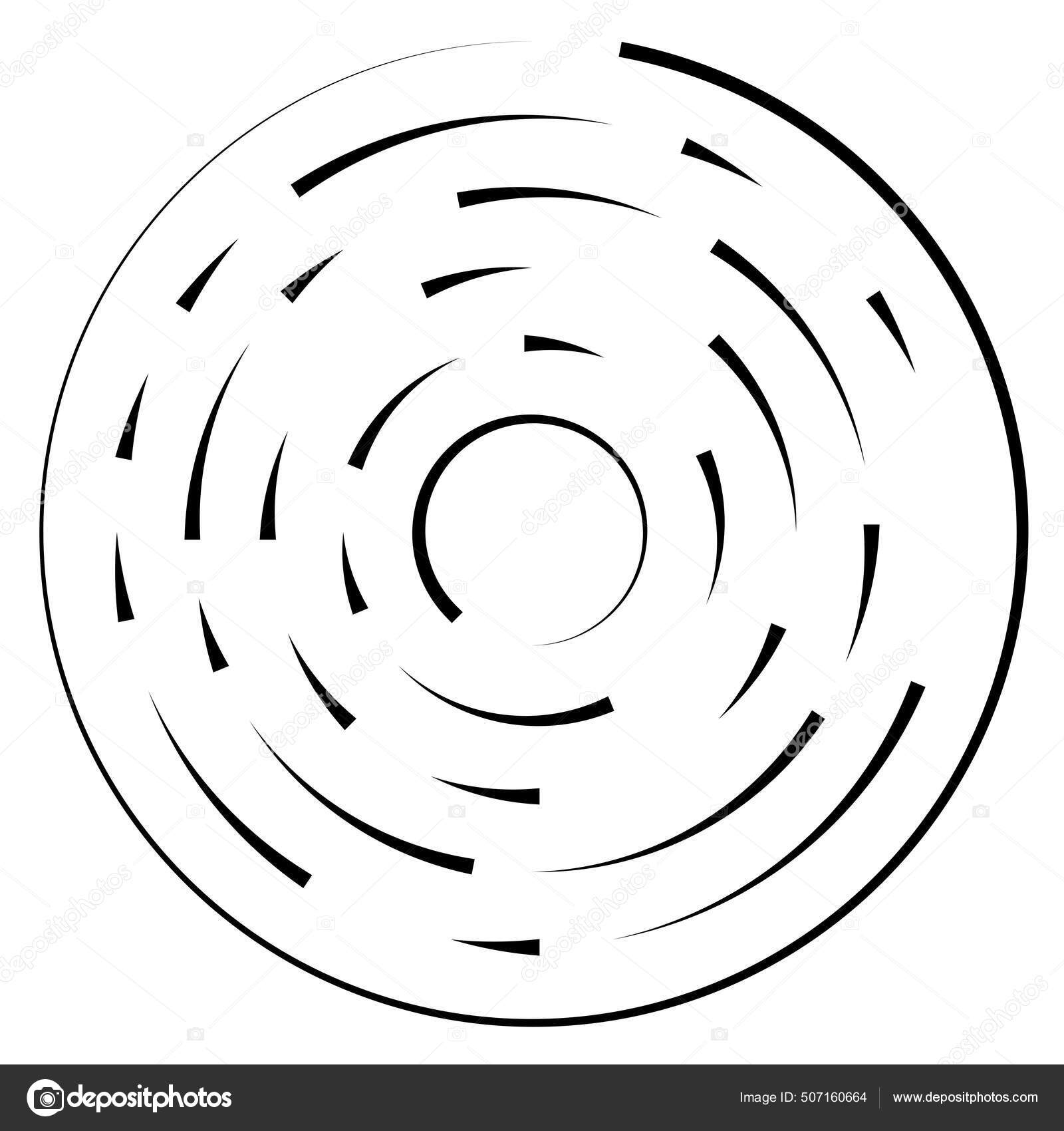 Circular Concentric Segmented Circles Rings Abstract Geometric Circle ...